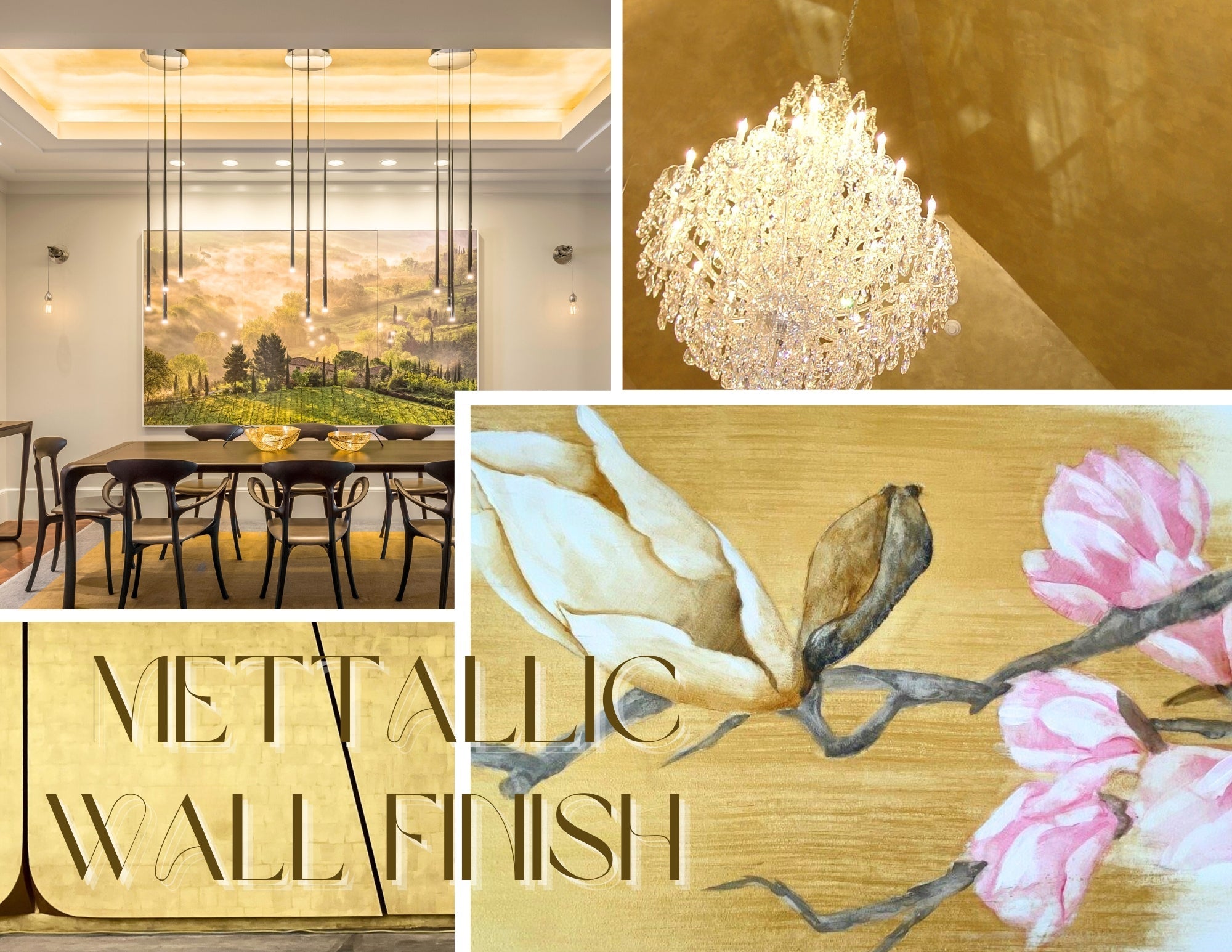 The Art of Gilded Paint: Hand-Painted Metallic Wall Finishes for Lu...